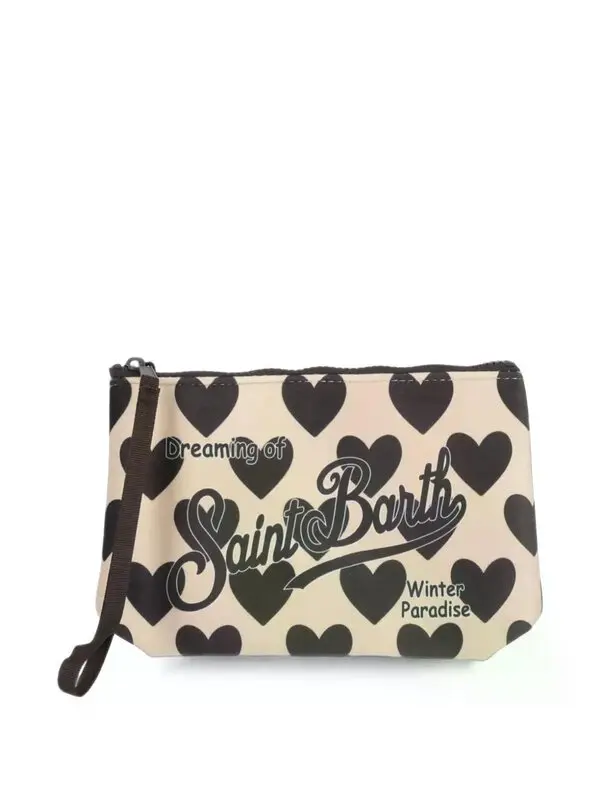 MC2 SAINT BARTH Aline Heart-print Clutch Bag