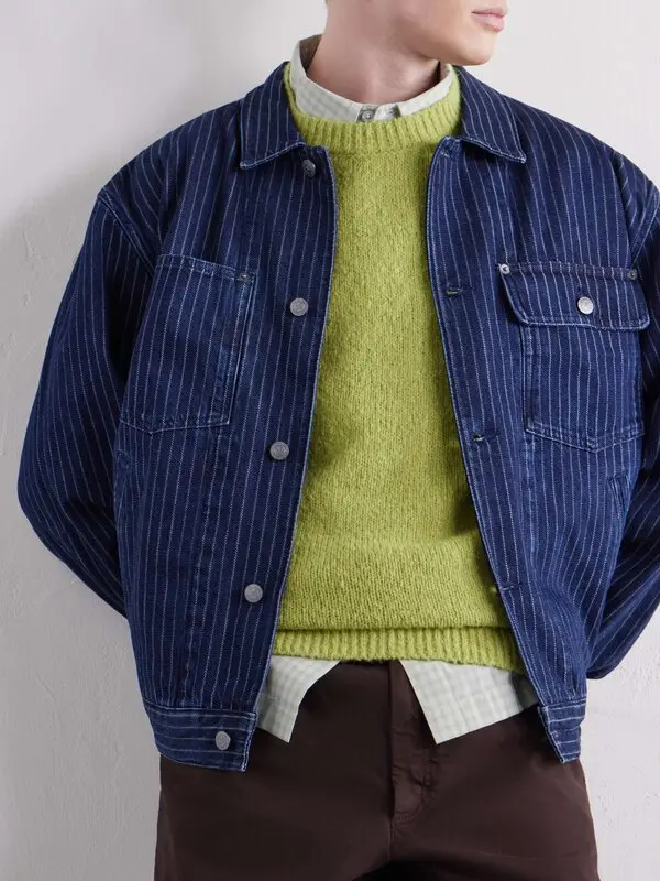 Aimé Leon Dore Striped Denim Jacket