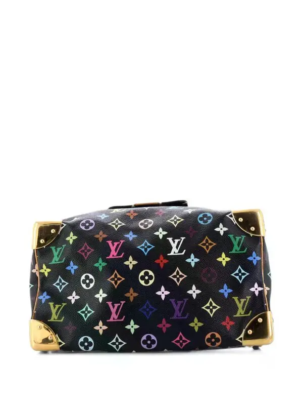 LOUIS VUITTON Speedy Handbag Monogram Multicolor 30 Satchel - Black