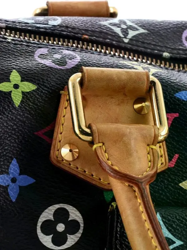 LOUIS VUITTON Speedy Handbag Monogram Multicolor 30 Satchel - Black