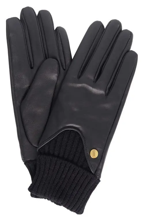 Barbour Deanna Leather Gloves - Black