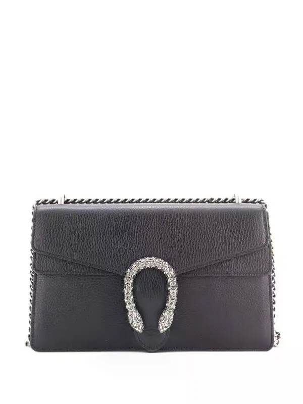 Gucci Dionysus Bag Leather Small Shoulder Bag - Black