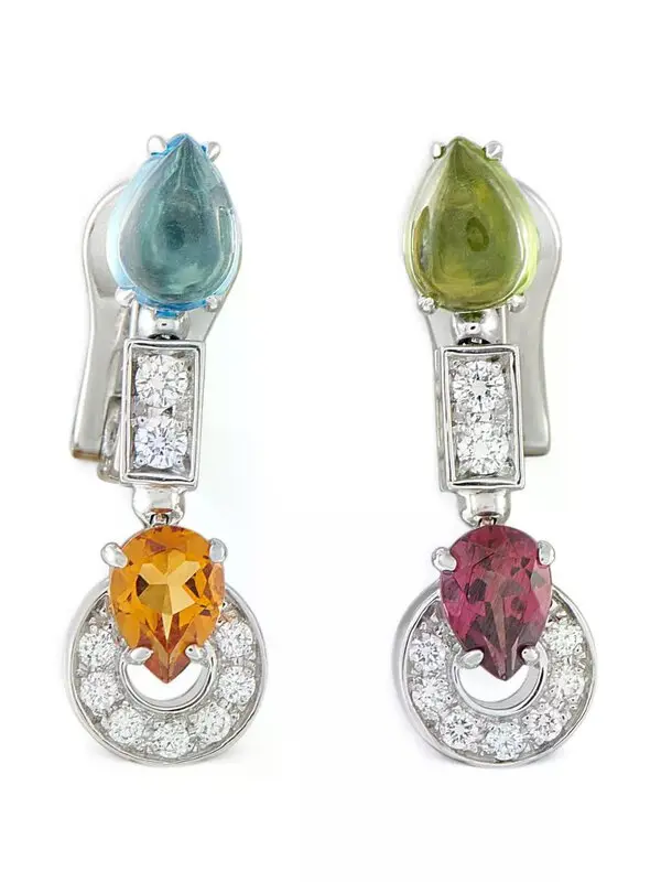 BVLGARI Allegra Multi-gemstone And Diamond Earrings - Silver