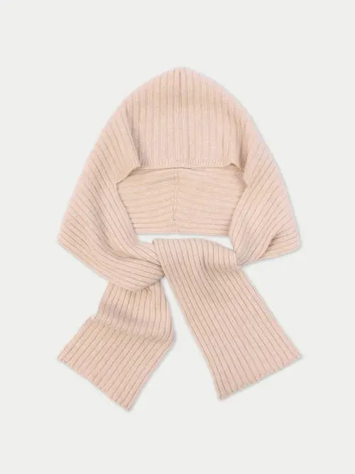 Gobi Cashmere Cashmere Rib-knit Hood - Beige