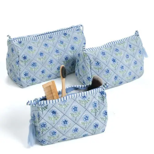INNER CHILD Mona Blockprint Makeup Bag