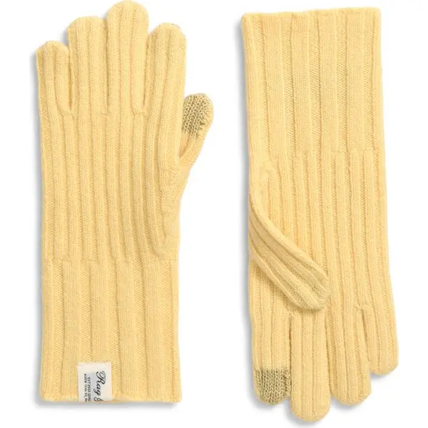 Rag & Bone Cassidy Cashmere Tech Gloves - Yellow