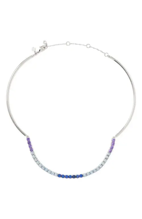 Kate Spade New York Bold Brilliance Tennis Collar Necklace - Blue Multi/silver
