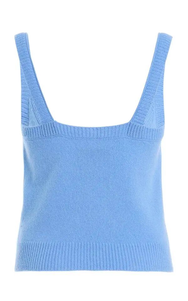 Oscar De La Renta V-neck Cashmere Tank Top
