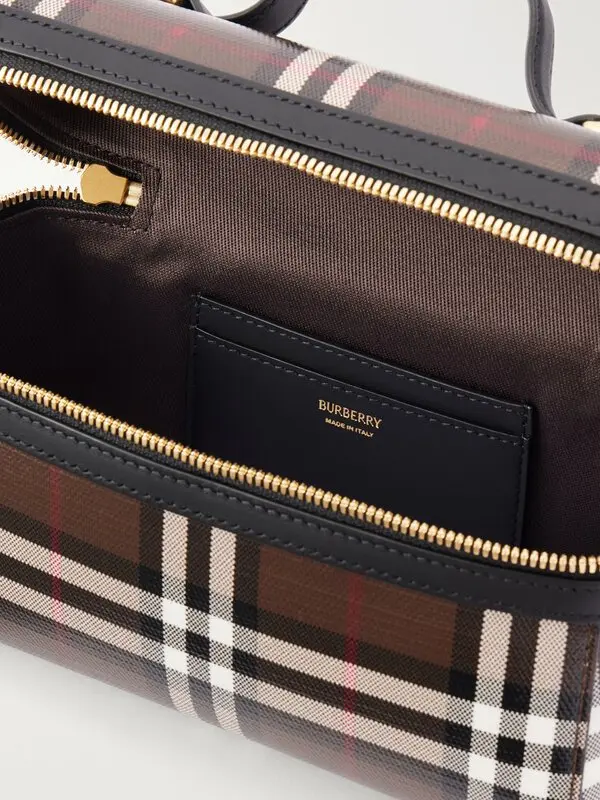 Burberry Check Vanity Bag - Brown