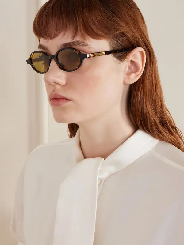 Bottega Veneta Round-frame Acetate Sunglasses