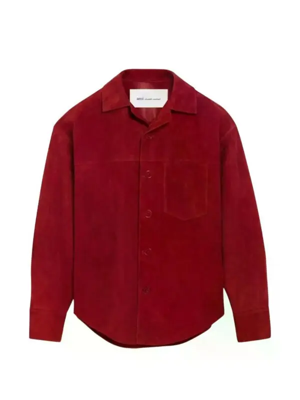 AMI Paris Suede Shirt Jacket