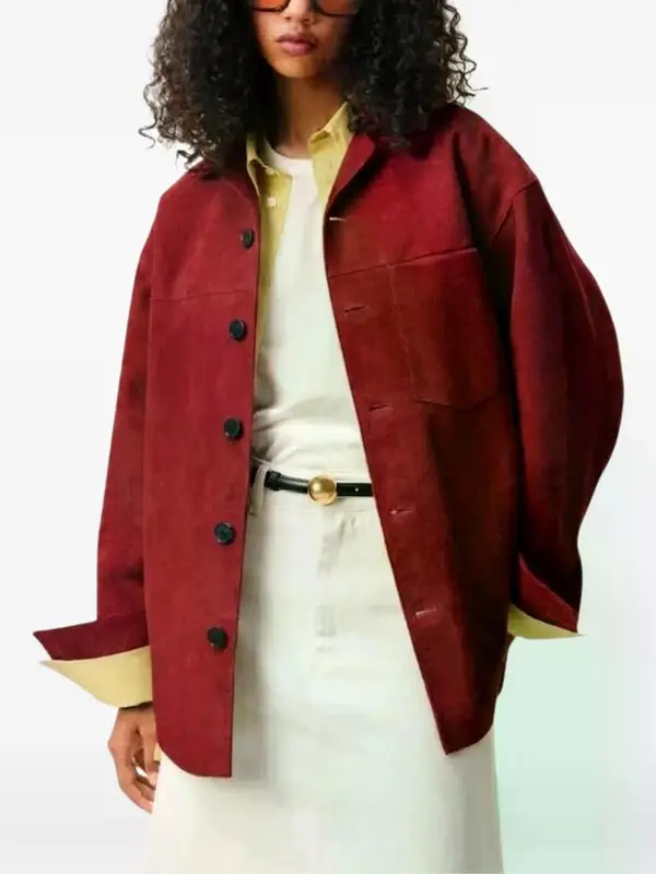 AMI Paris Suede Shirt Jacket