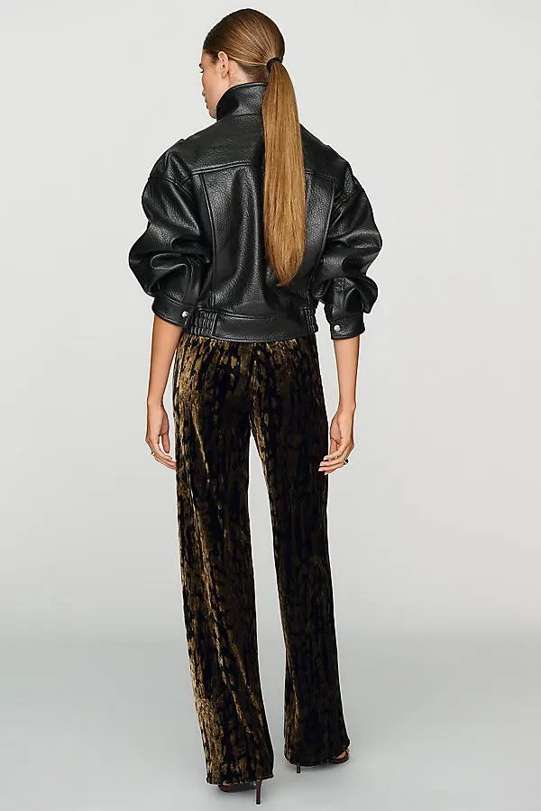 Anthropologie Velvet High-rise Wide-leg Pants