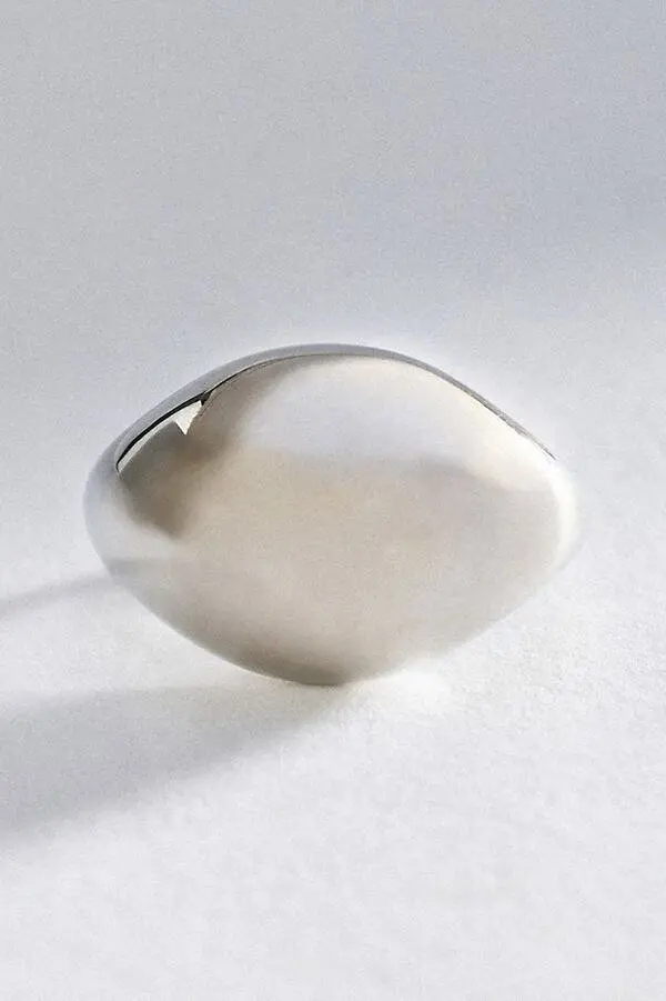 Anthropologie Puffy Dome Rg - Silver