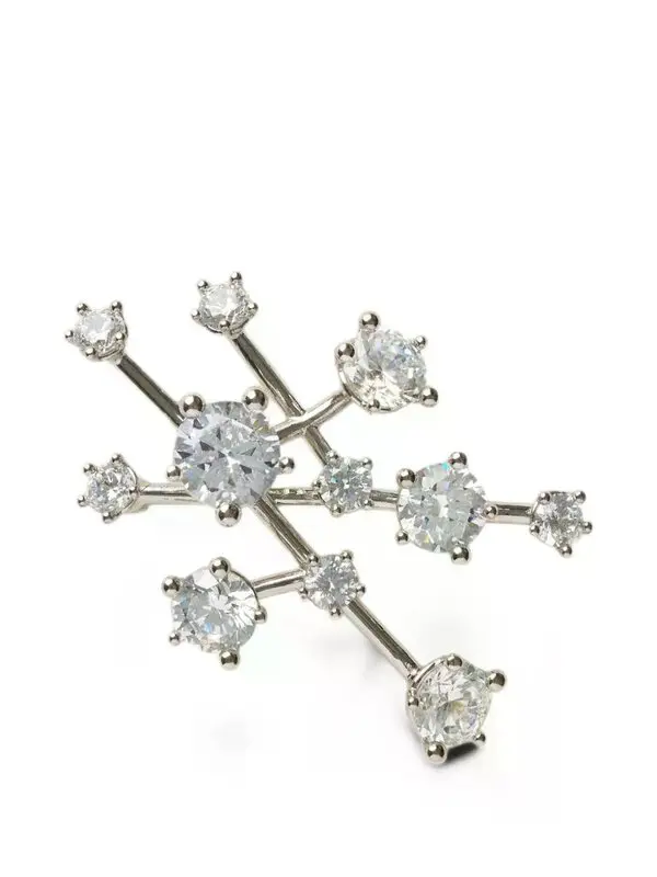 PANCONESI Diamanti Nova Pin-fastening Brooch - Silver
