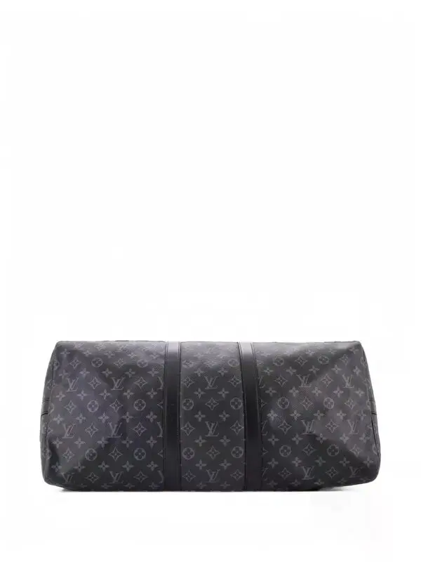 LOUIS VUITTON Keepall Bandouliere Bag Monogram Eclipse Canvas 55 Travel Bag