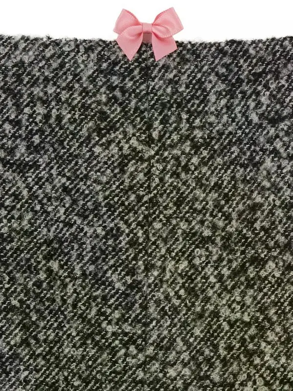MARKGONG Tweed-effect Lace-trim Skirt