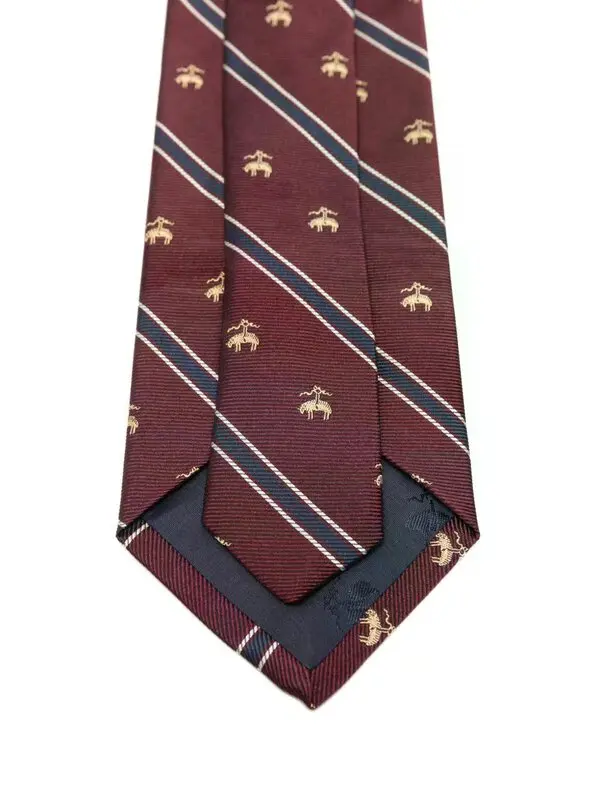 Brooks Brothers Logo-embroidered Striped Tie