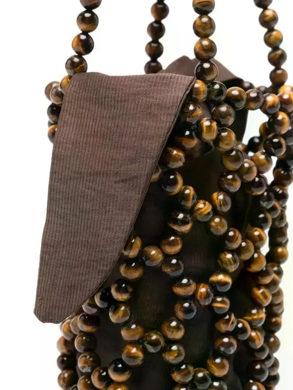CORDERA Beaded Cage-style Tote Bag