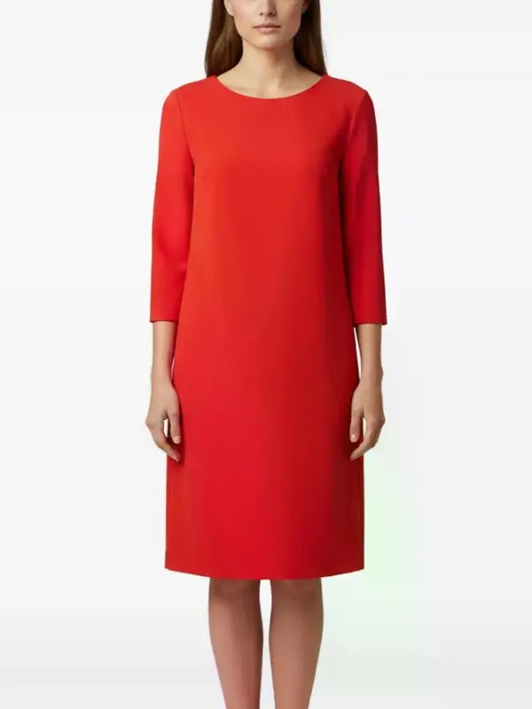 Brunello Cucinelli Draped Crepe Midi Dress - Red