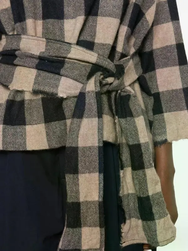 DANIELA GREGIS Check-pattern Belted Top