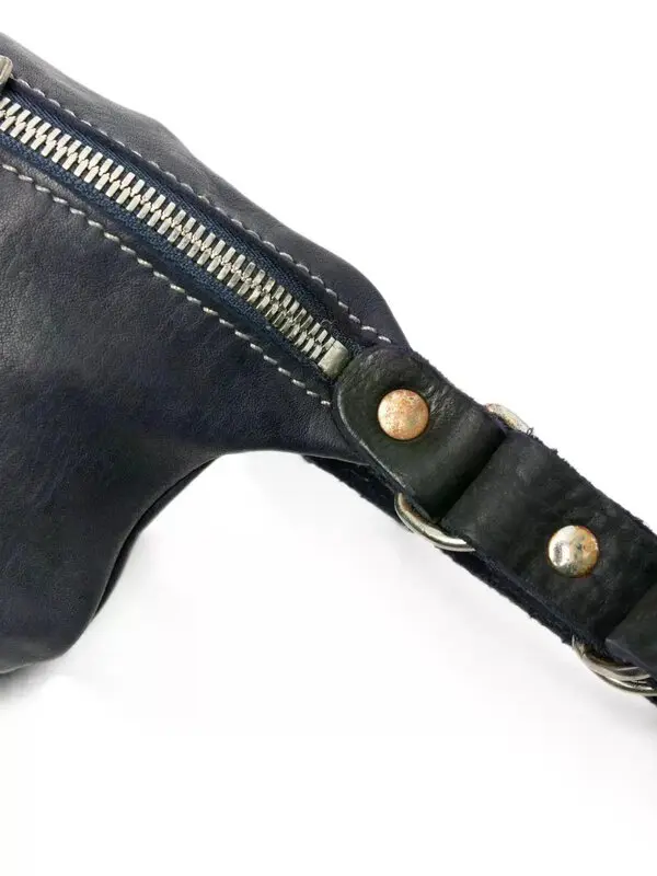 Guidi Full-grain Leather Belt Bag - Blue