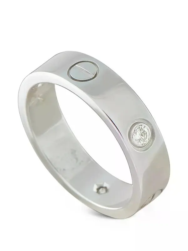 Cartier 1998s Love Diamond Ring - Silver