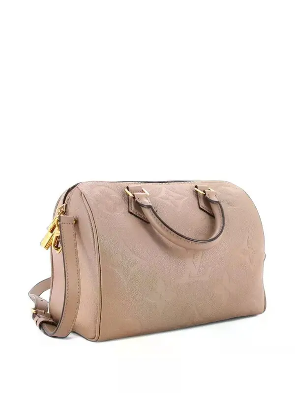 LOUIS VUITTON Speedy Bandouliere Bag Monogram Empreinte Giant 25 Satchel - Neutrals