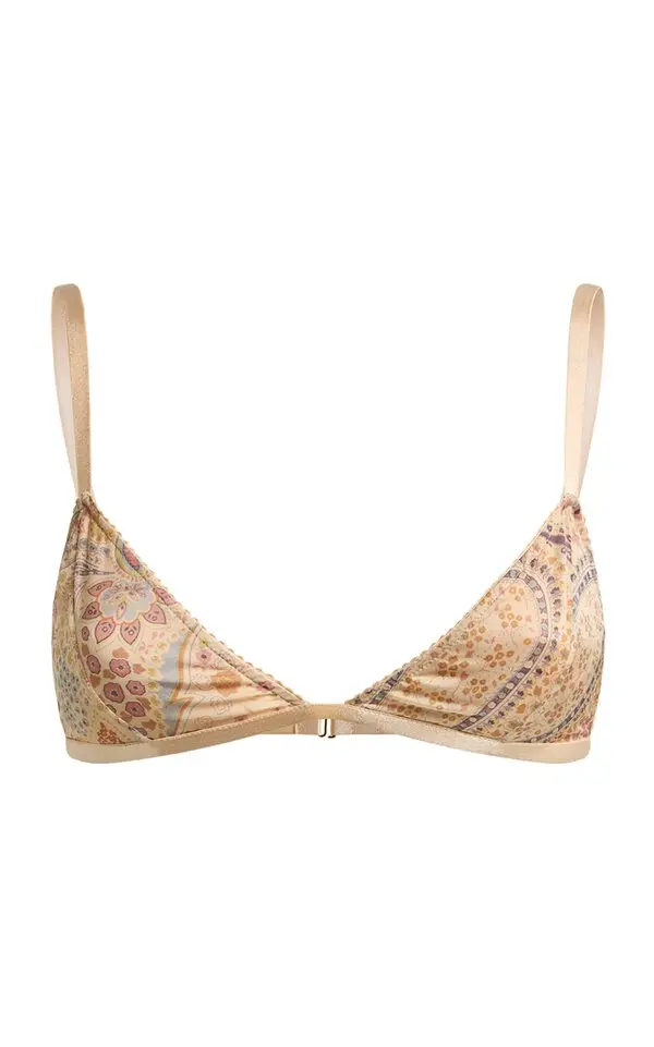 Etro Printed Silk Bra