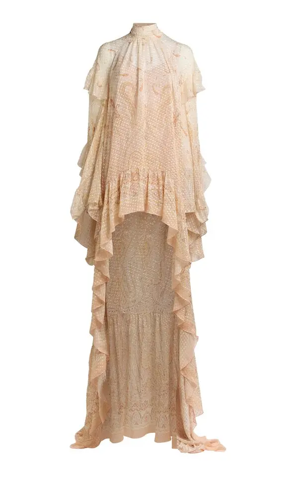 Etro Ruffled Silk-blend Mini Dress - Multi