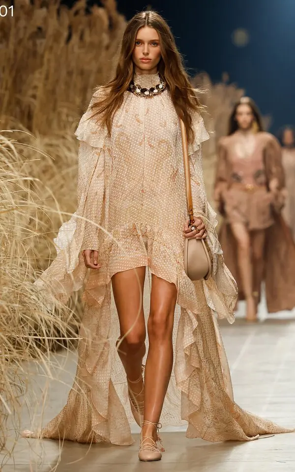Etro Ruffled Silk-blend Mini Dress - Multi
