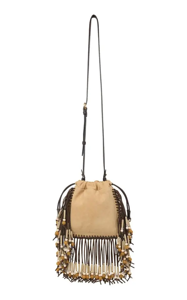 Etro Long Strap Piccola Kalispera Bag With Fringes - Brown