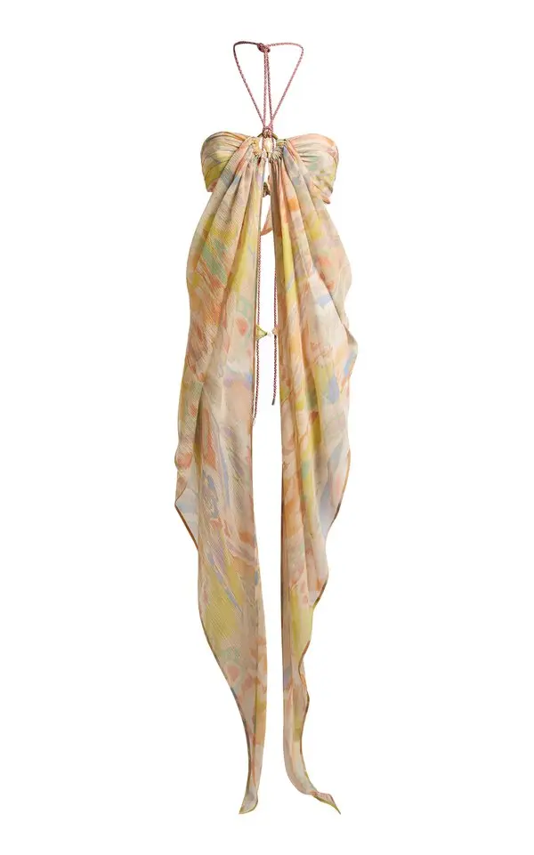 Etro Printed Silk Halter Top - Multi