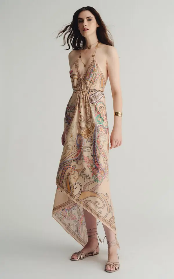 Etro Foulard-printed Midi Dress - Multi