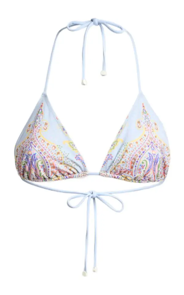 Etro Paisley-printed String Bikini Top