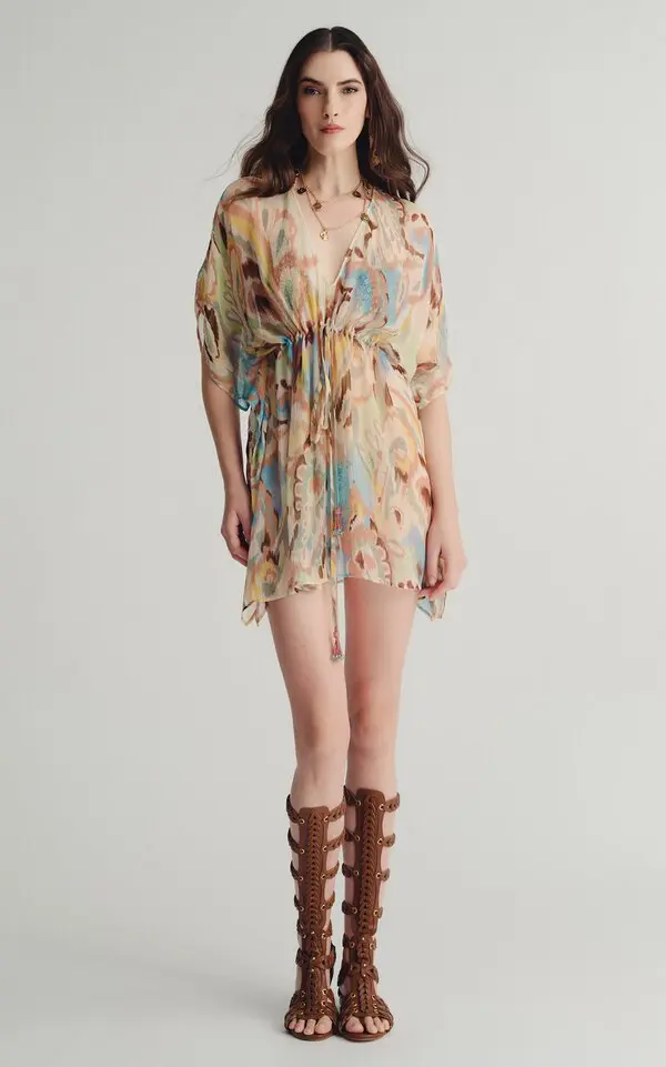 Etro Printed Creponne Caftan - Multi