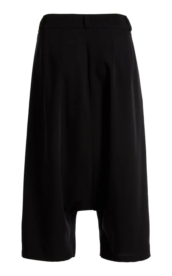 LANVIN Loose-fit Wool-blend Shorts - Black