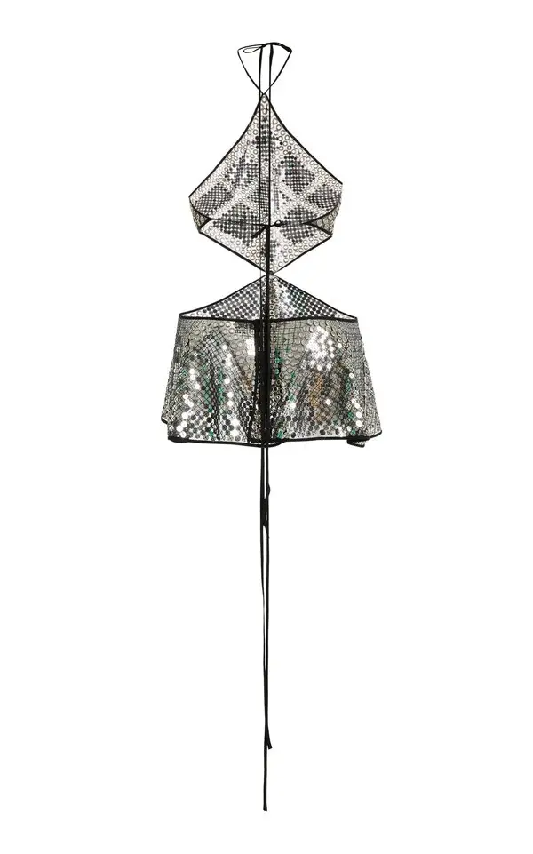 LANVIN Sequin-embellished Embroidered Silk-blend Top