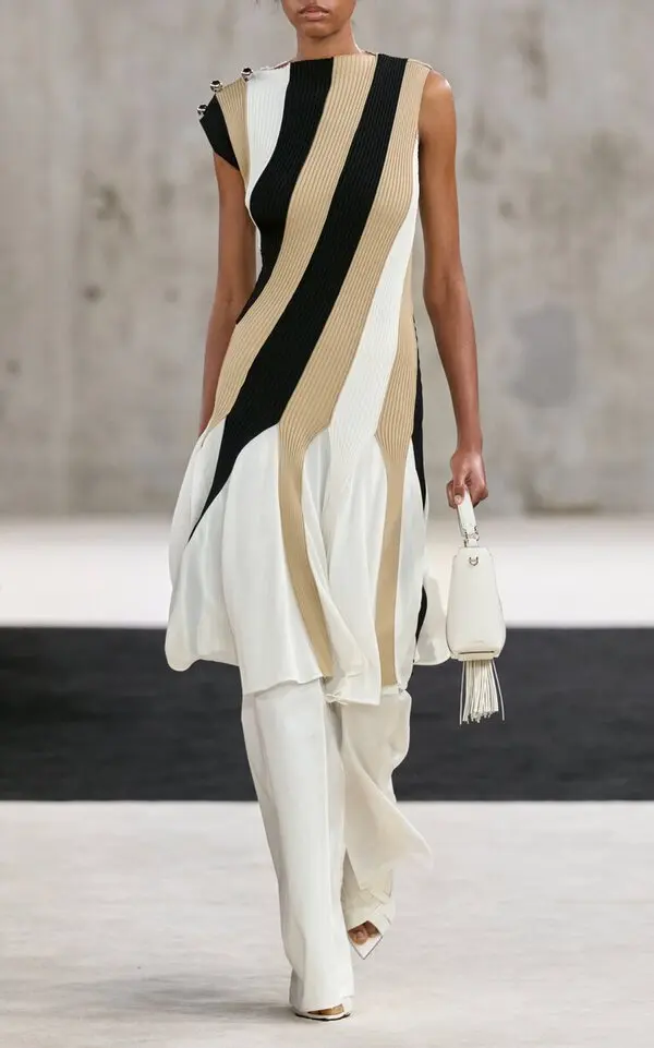 LANVIN Asymmetrical -panel Midi Dress