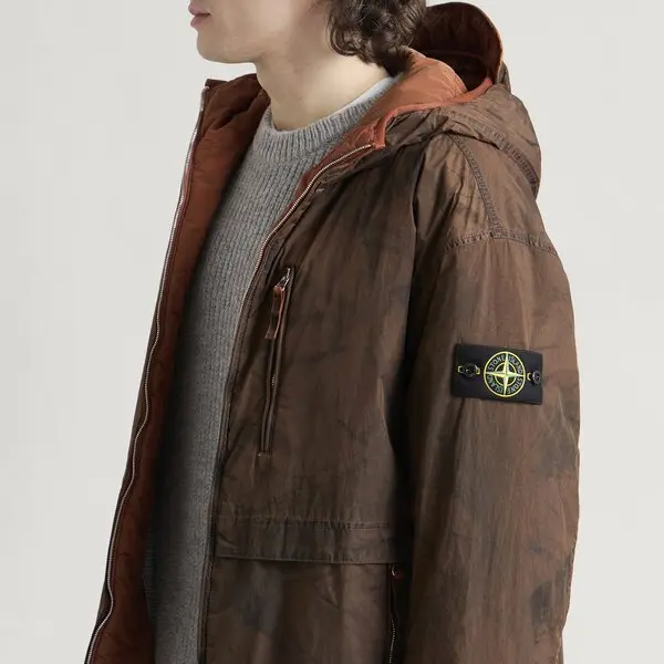 Stone Island Laser Forest Camo Crinkle Reps-tc Parka Jacket