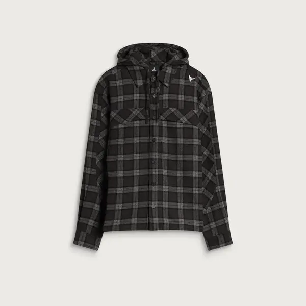 ROA Logger Wool Check Shirt - Anthracite