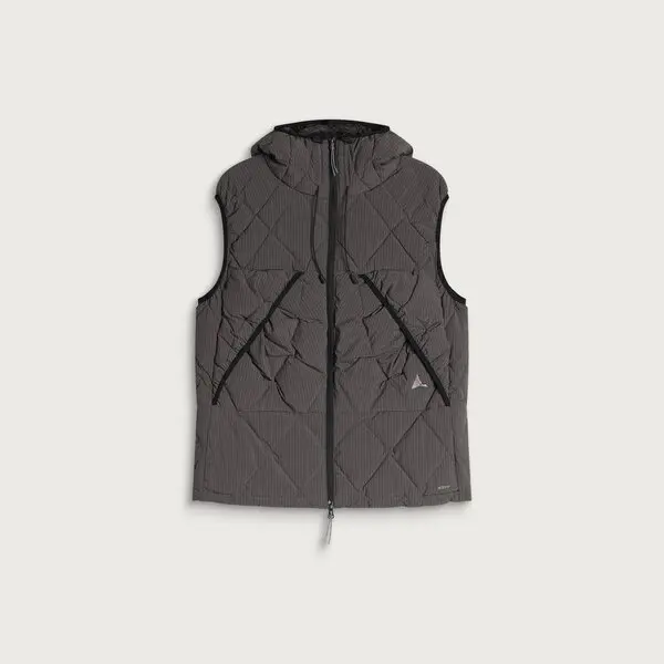ROA Nuna 800 Fill Power Pinstriped Down Vest - Graphite