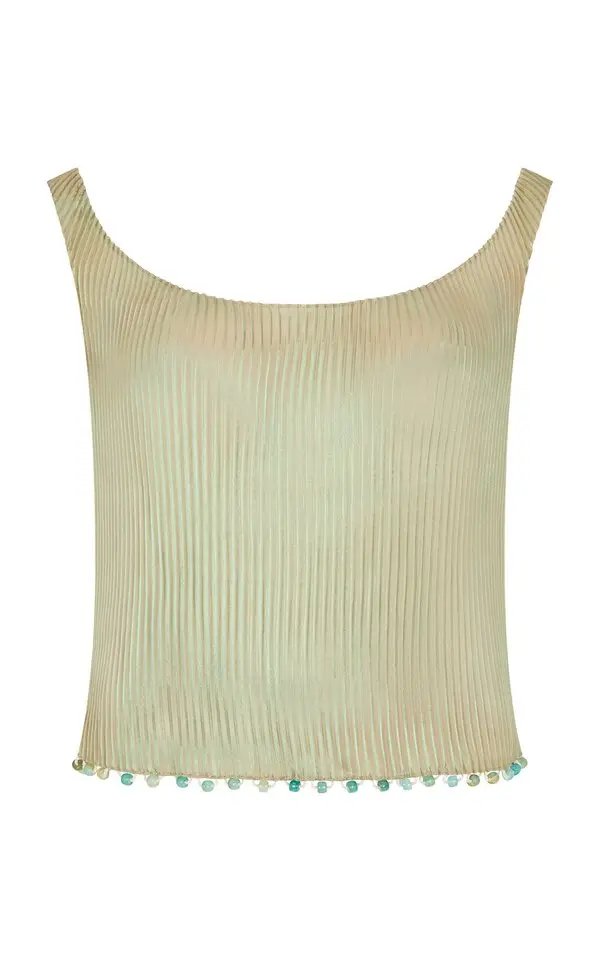 CONNER IVES Pleated Iridescent Tank Top - Multi