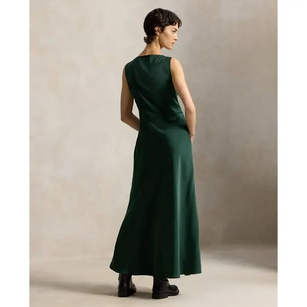 Ralph Lauren Bow-detail Satin Dress
