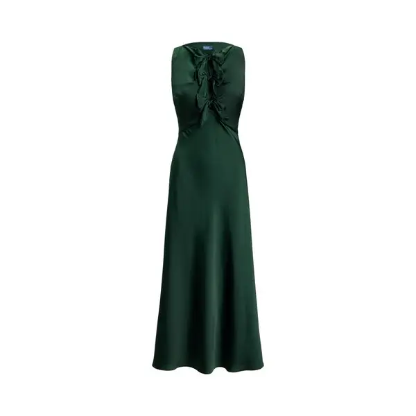 Ralph Lauren Bow-detail Satin Dress