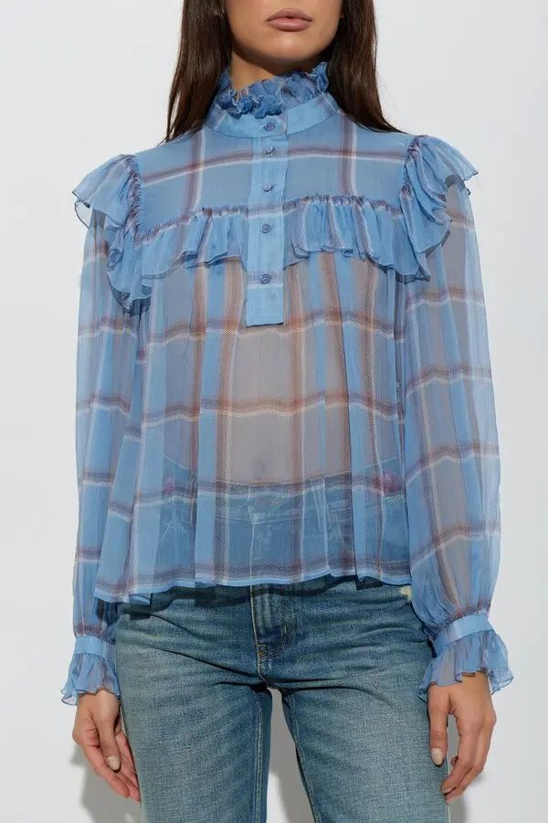 Chloé Silk Ruffle Top