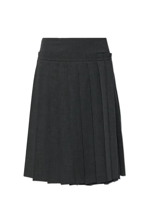 AMI Paris Wool Skirt - Grey