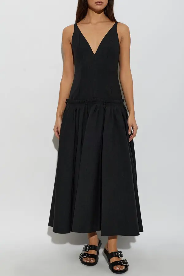 AMI Paris Dress With A Flared Hem