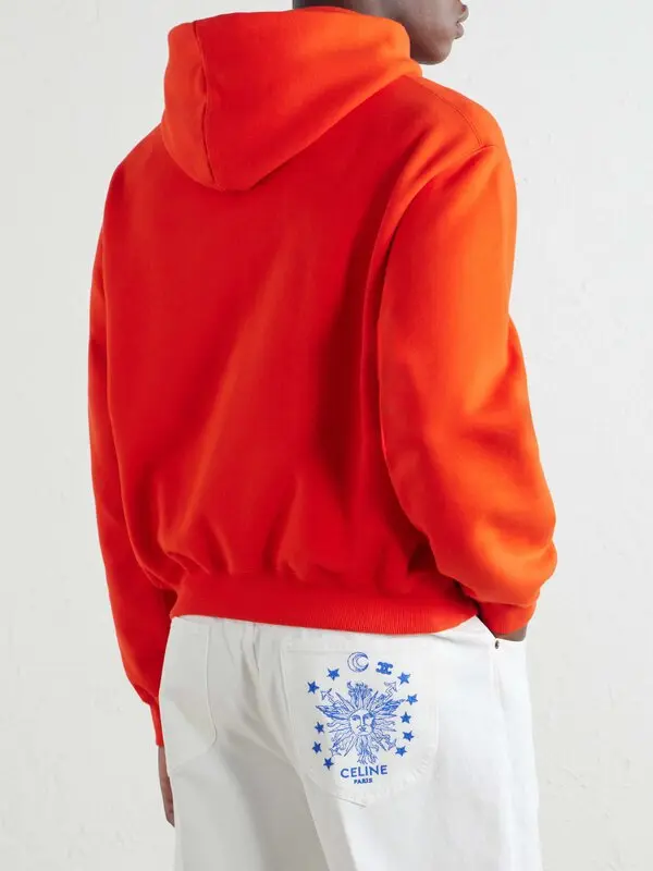 Celine Logo-print Cotton-jersey Hoodie