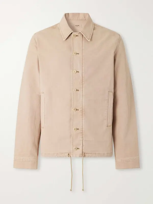 Celine Cotton-canvas Jacket - Beige